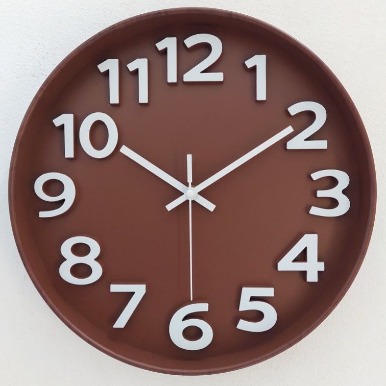 Jual Jam Dinding Minimalis Polos Modern Vintage Unik Besar Angka Timbul ...