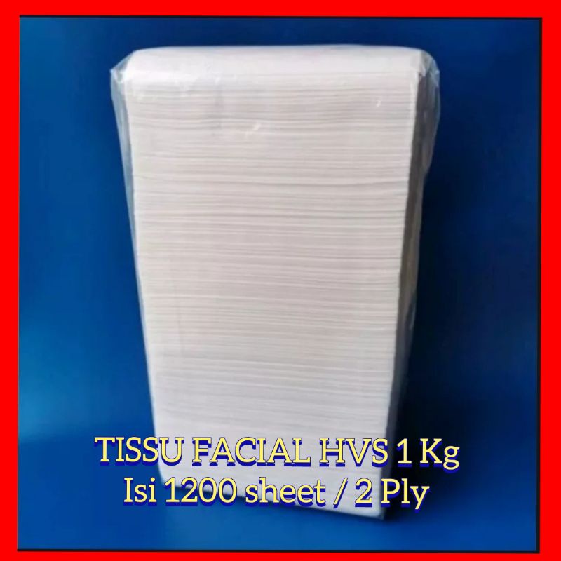 Jual TISSU FACIAL HVS 1200 SHEET 1 KG NO MERK DARI PABRIK / TISSU WAJAH ...