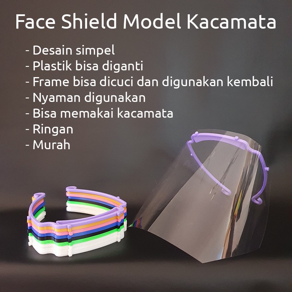 Jual APD Face Shield Visor Reusable 3D Print Face Shield Pelindung ...