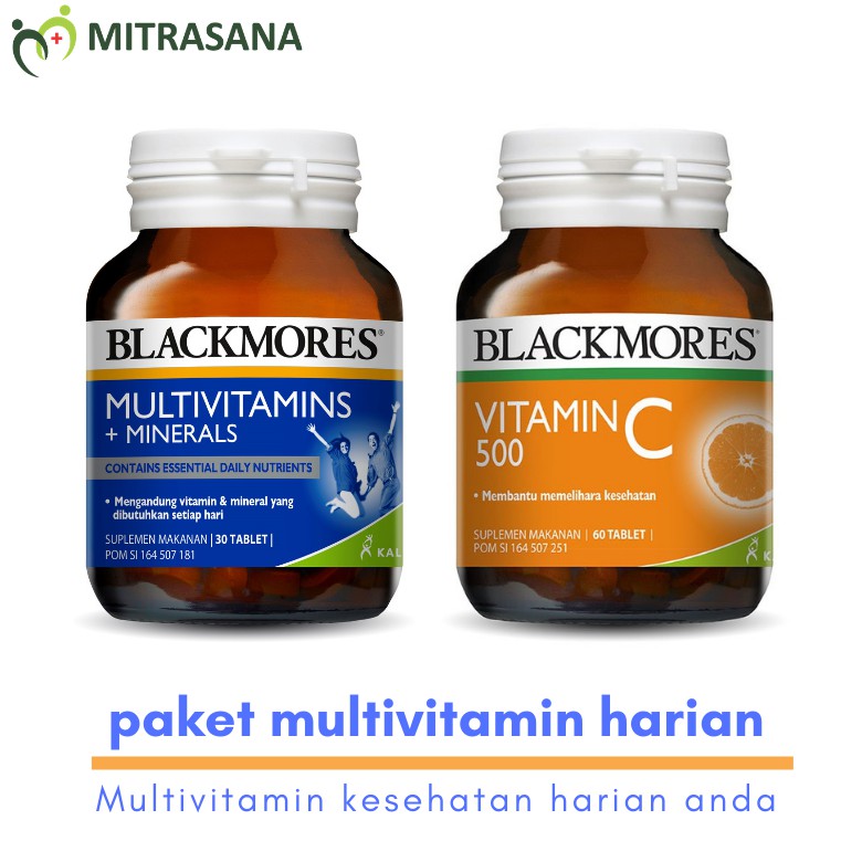 Blackmores Multivitamins & Blackmores Vitamin C 60 tab paket hemat ...