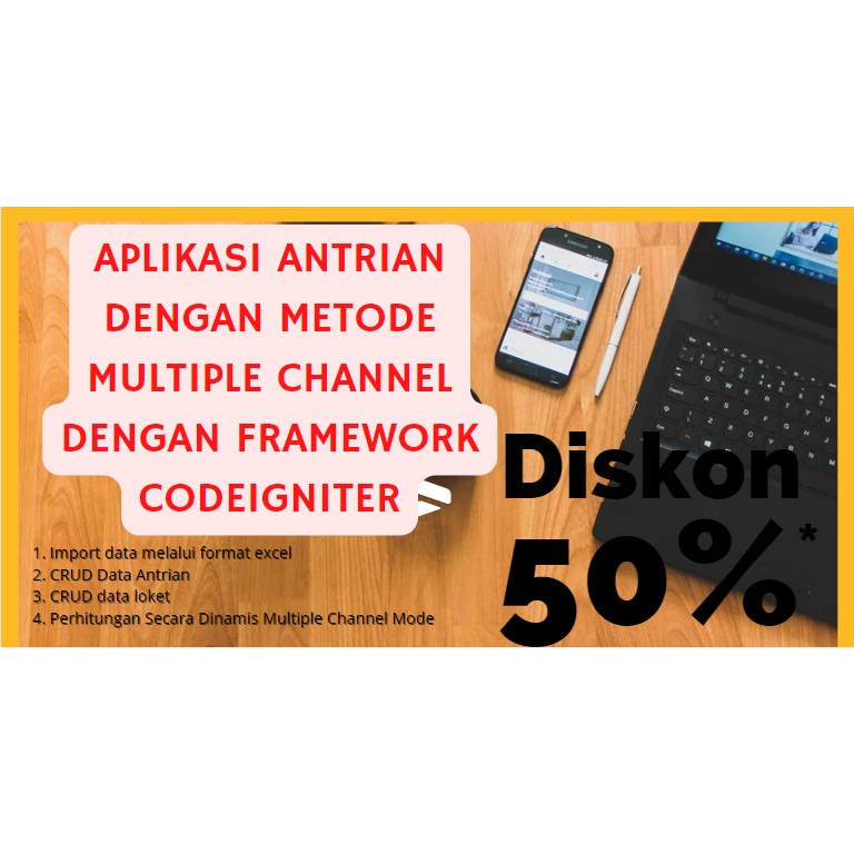 Jual APLIKASI ANTRIAN DENGAN METODE MULTIPLE CHANNEL DENGAN FRAMEWORK ...