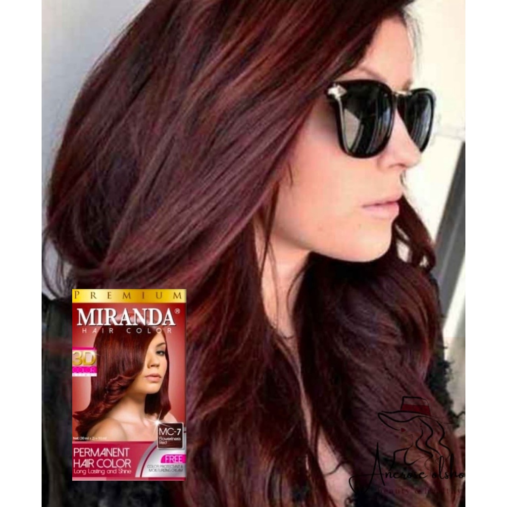 Jual Miranda Hair Color Permanent MC 7 - Flowerines Red 30 ml | Shopee ...