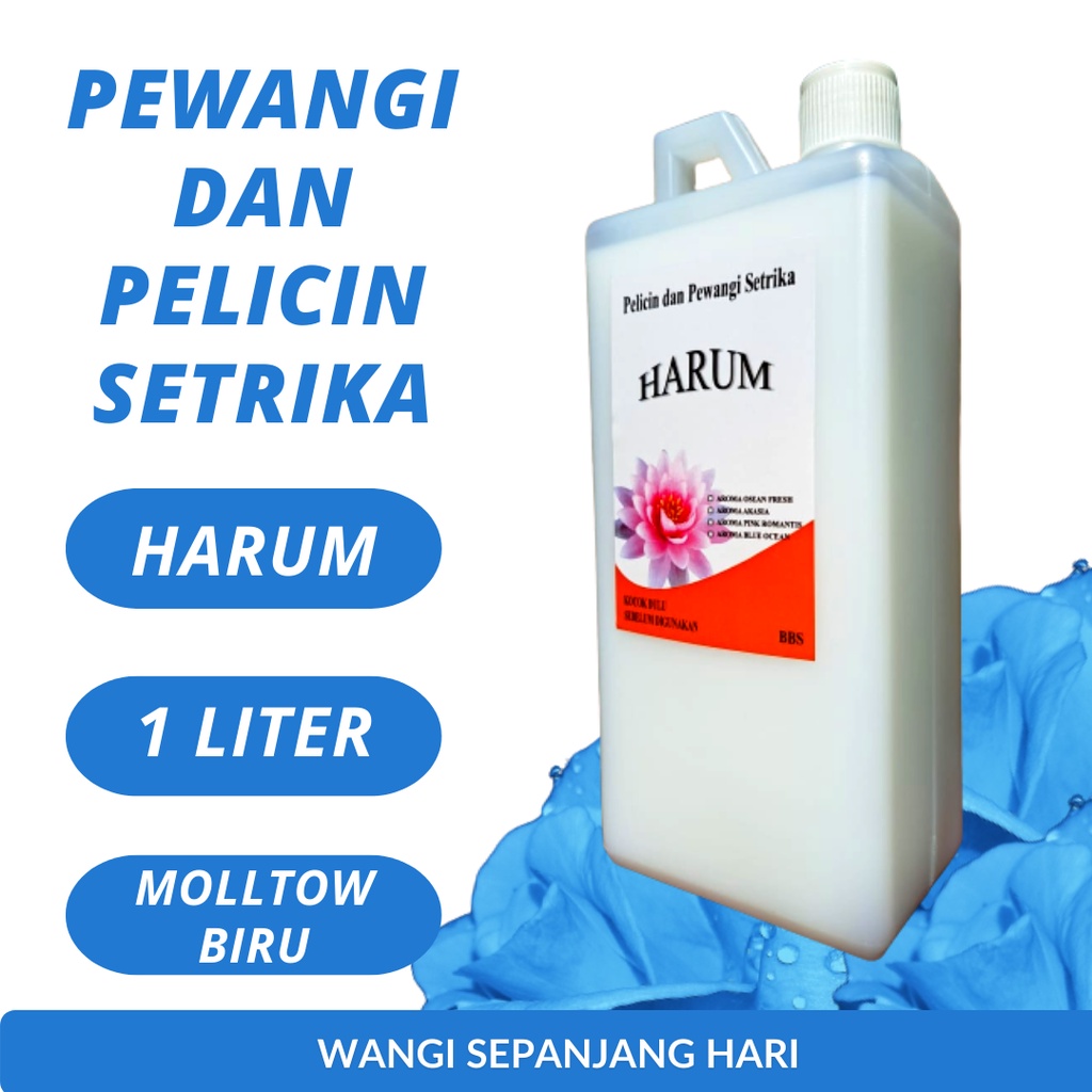 Jual PELICIN PEWANGI SETRIKA 1 LITER AROMA MOLLTOW BIRU PELICIN PEWANGI ...