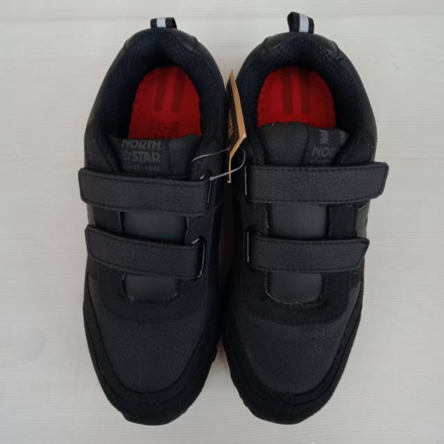 Jual Sepatu Sekolah BATA ORIGINAL Bahan Kain Warna full hitam 381-6566 ...