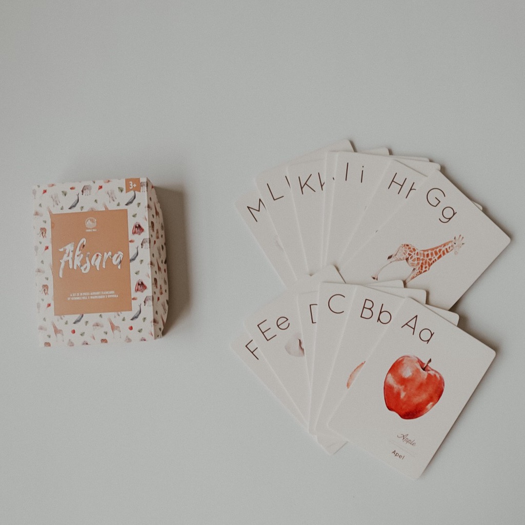 Aksara Flashcard - Kartu abjad - Kartu bergambar - Alphabet - Mainan ...