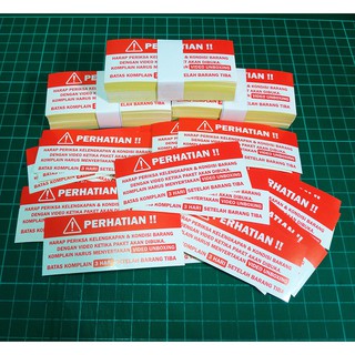 Jual 100 pcs/Pack Label Sticker Perhatian Video Unboxing Stiker ...