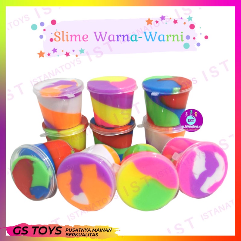 Jual Mainan Anak Slime Murah Slaim Estetik Slem Tidak Lengket Aesthetic Fluffy Murahh Warna ...