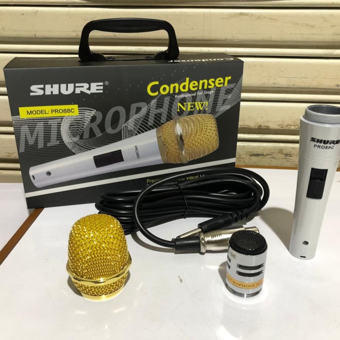 Jual MIC CONDENSOR SHURE PRO-88C / MIC KABEL CONDENSOR SHURE PRO88C ...