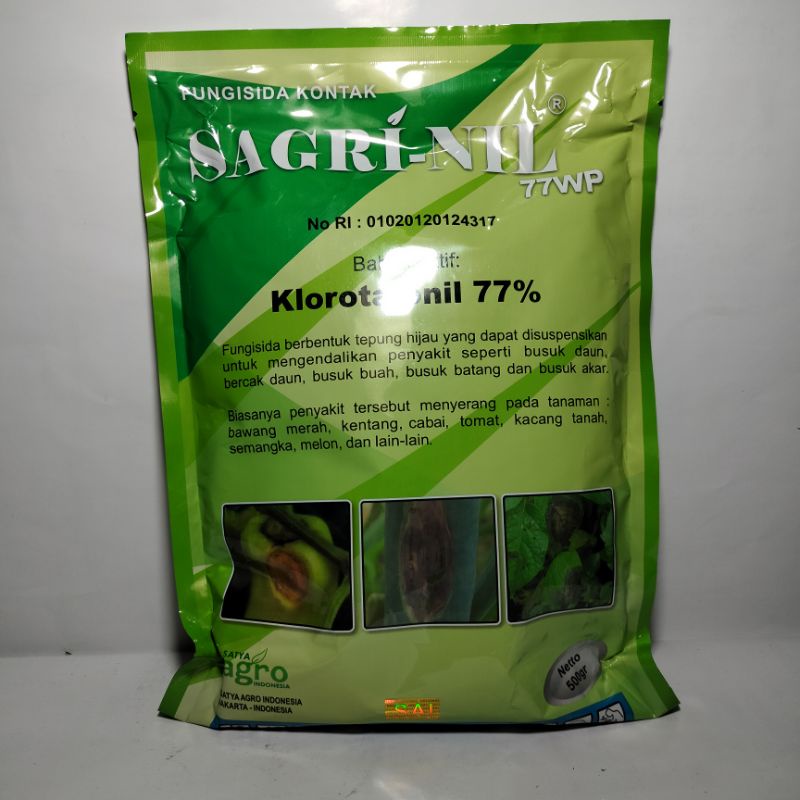 Jual Fungisida sagri-nil 77 WP Kemasan 500 gram obat Penyakit Busuk ...
