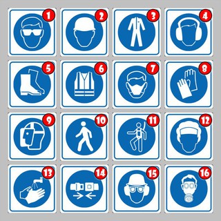 Jual Custom Logo Simbol Safety Sign Label Petunjuk K3 EESH - Gunakan ...