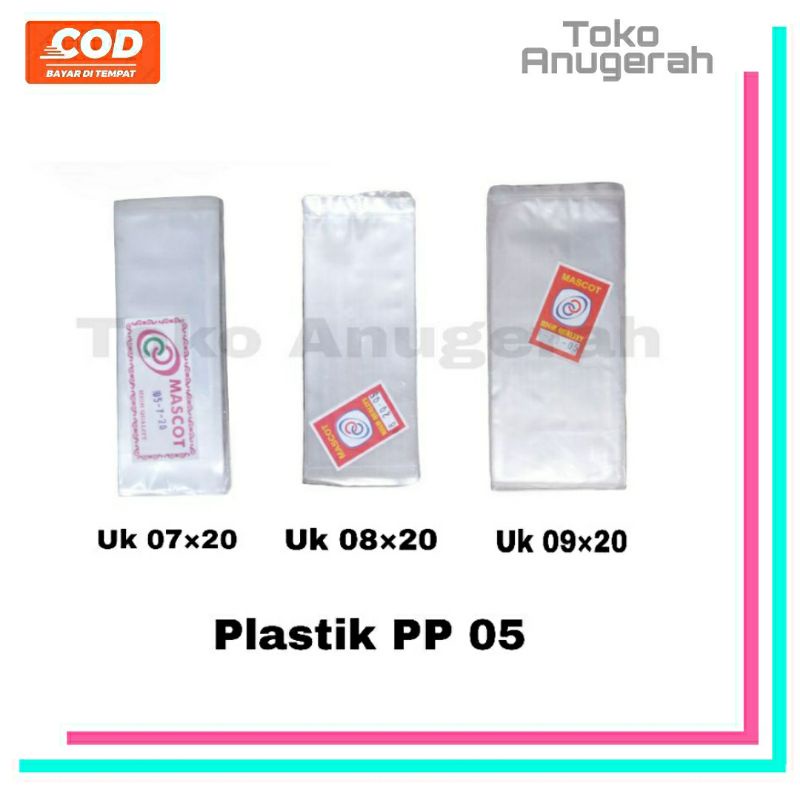 Jual Plastik PP 05 Ukuran 7×20, 8×20, dan 9×20, 1 Kg (isi 4 Pak ...