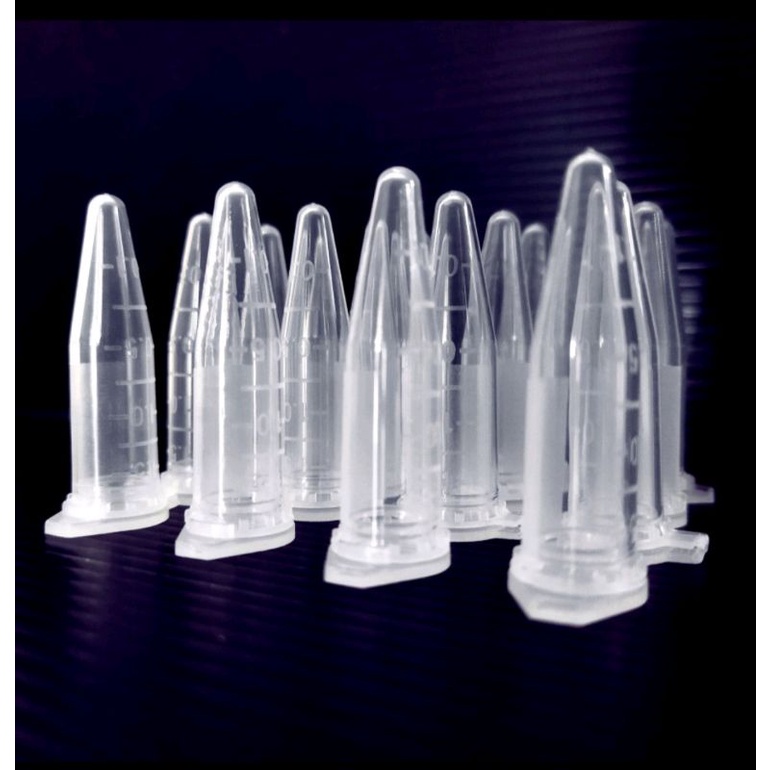 Jual Sample Cup 1,5ml Wadah Bening Microtube / PCR Tube Cup Serum Centrifuge Tube 1.5 ml Mini ...