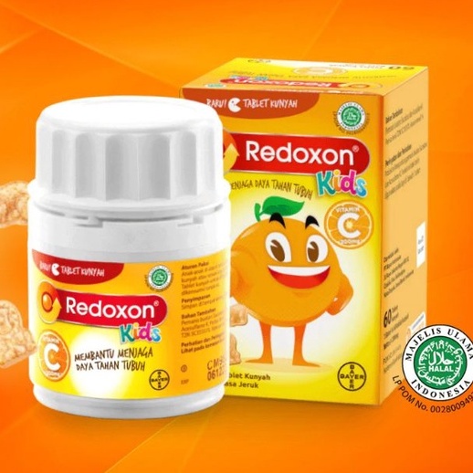 Jual Redoxon Kids Vitamin C 200mg Jeruk 60`S / Suplemen Anak / Vitamin ...