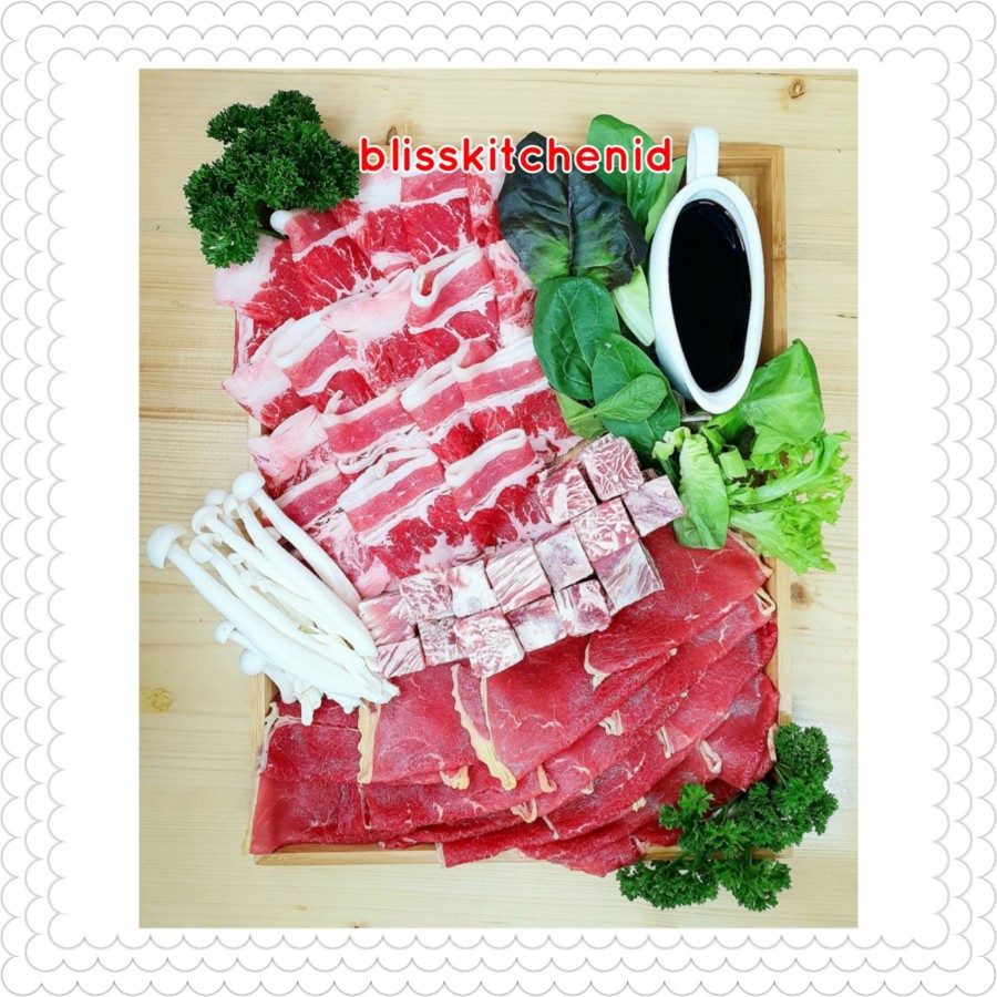 JAPANESE YAKINIKU SET - Beef 750gr + Sauce 250gr for 3-4 pax | Shopee ...
