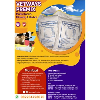 Jual Vetways premix mineral vitamin herbal suplemen penggemukan hewan ...