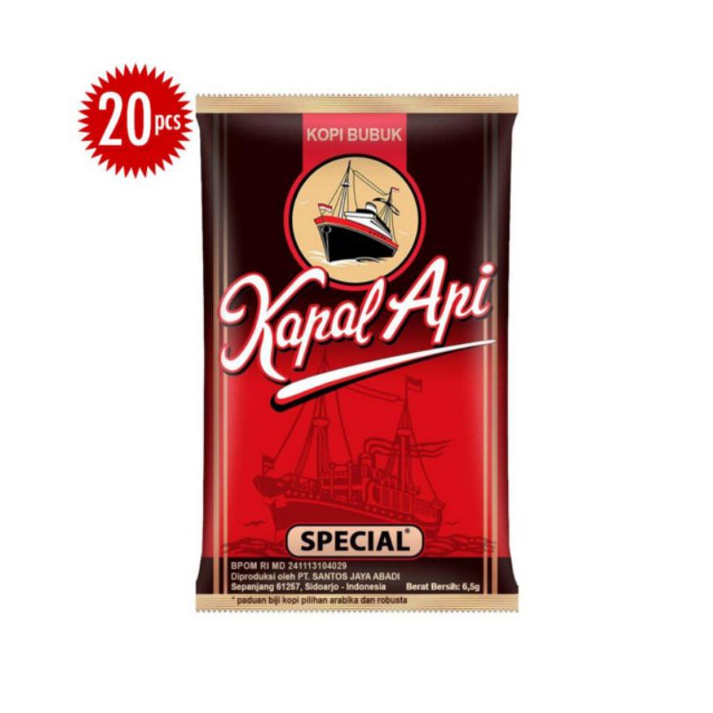 Jual KAPAL API Special Merah Bag 6.5gx20pcs | Shopee Indonesia