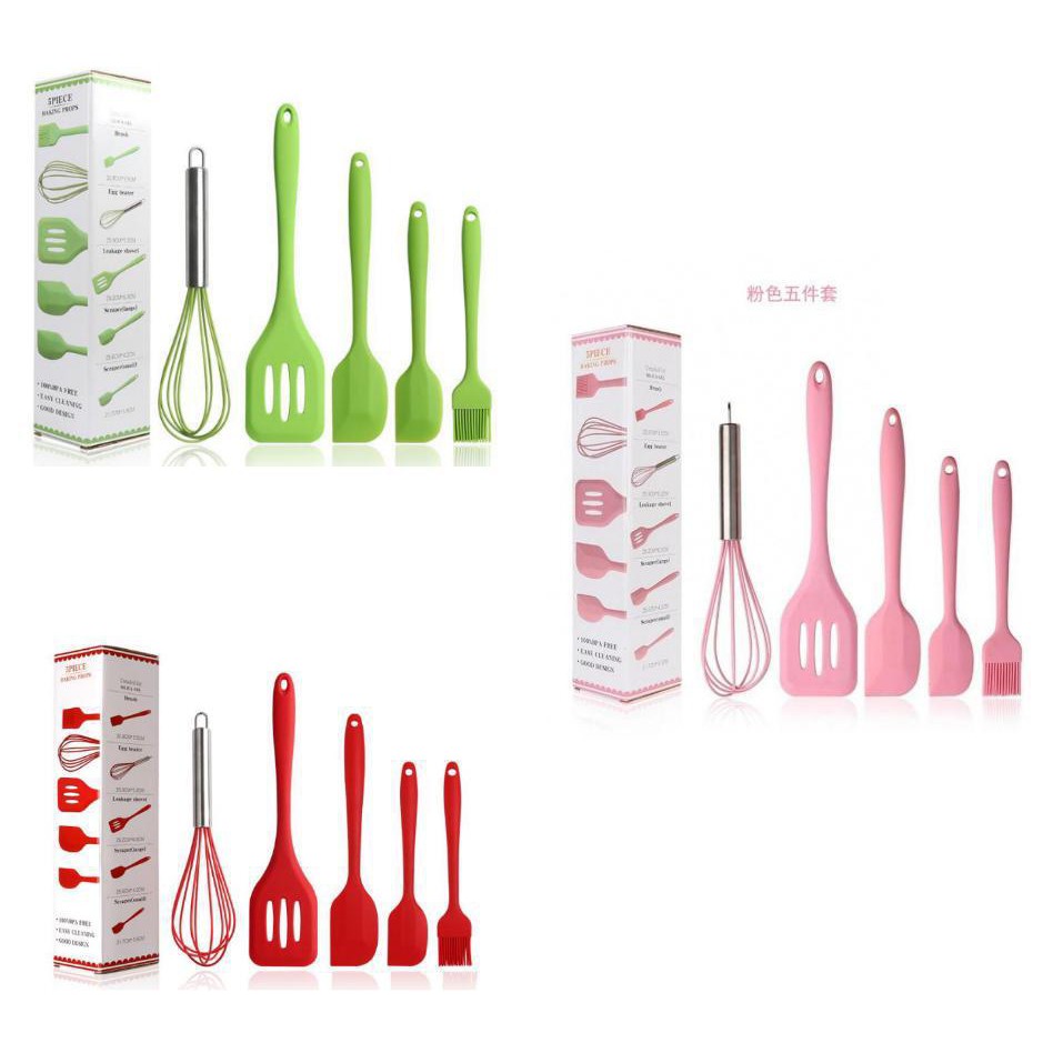Jual Kitchen Tool Teflon Set 5 Pcs Peralatan Masak Serbaguna Spatula ...