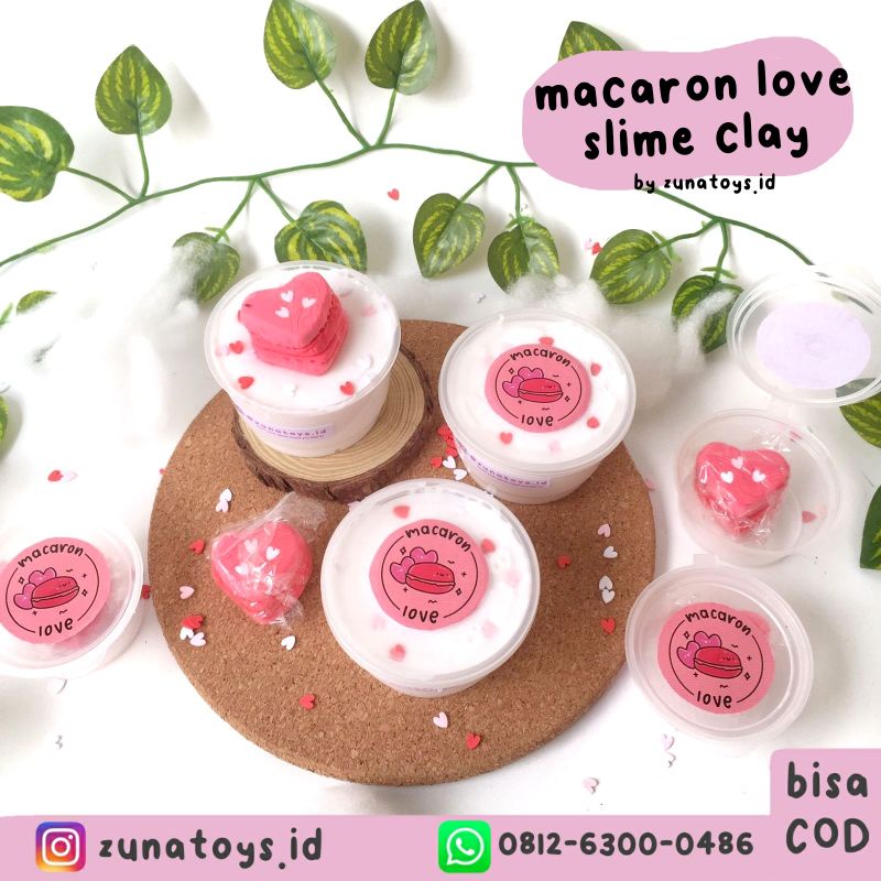 Jual Macaron Love Slime 100cc (+DIY Clay Macaron) Indonesia|Shopee Indonesia