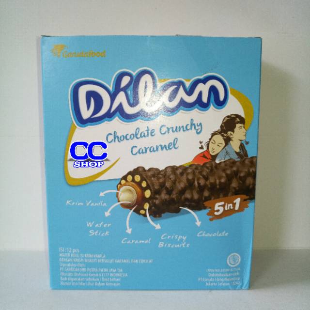 Jual Dilan Chocolate Crunchy Caramel Box isi 12 pcs | Shopee Indonesia