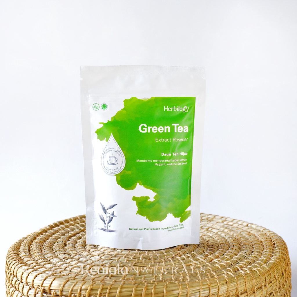 Jual Herbilogy Green Tea Extract Powder (Bubuk Ekstrak Teh Hijau) - 100 ...