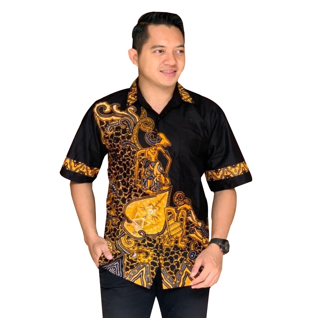 Jual Batik Selera - Kemeja Hem Batik Mewah Modern motif Wayang Susun ...