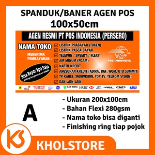 Jual Spanduk / Banner Agen Pos 100x50cm - Pos Indonesia - Pospay ...