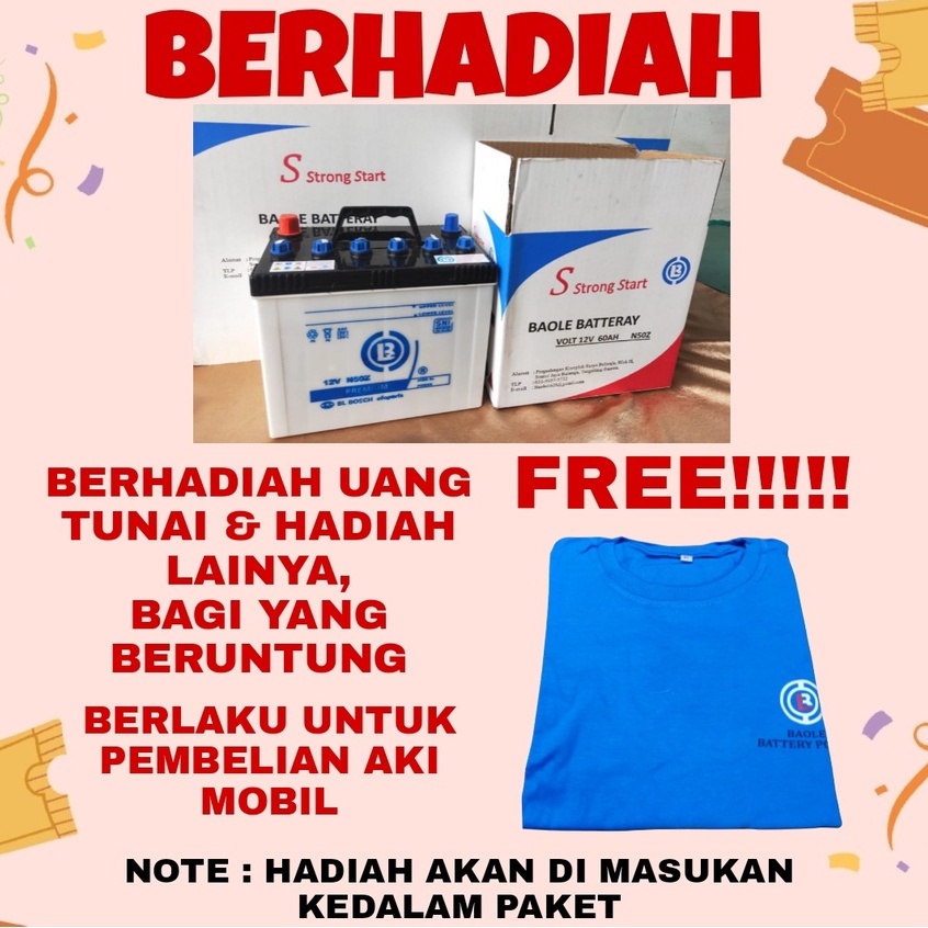 Jual Aki MOBIL BAOLEMURAH (N50Z 12V 60AH)Untuk Mobil Colt Diesel kijang ...