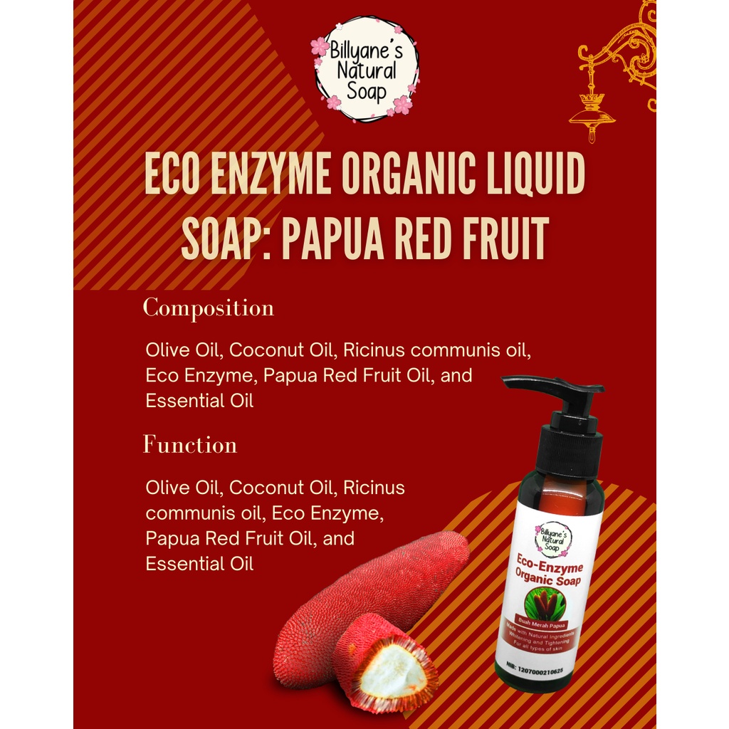 Jual Sabun Cair Organic Eco Enzyme Buah Merah Papua 100 ml | Shopee ...