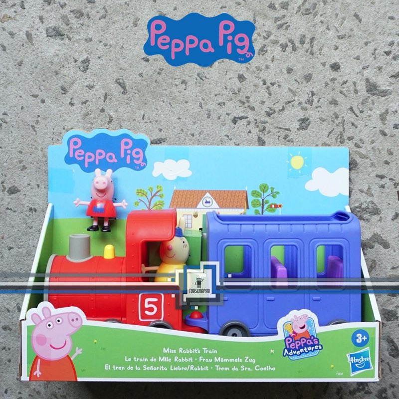 Jual Peppa Pig Miss Rabbit Train Rabbits Peppas Adenture with Figure 3 ...