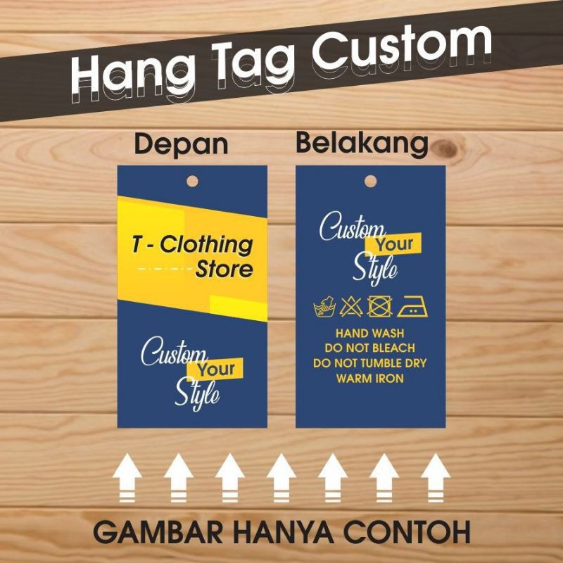 Cetak & Desain Hang Tag Baju - Hang Tag Label Baju Murah - Custom ...