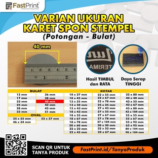 Jual Karet Busa Spon Stempel Model Bulat 40 MM | Shopee Indonesia