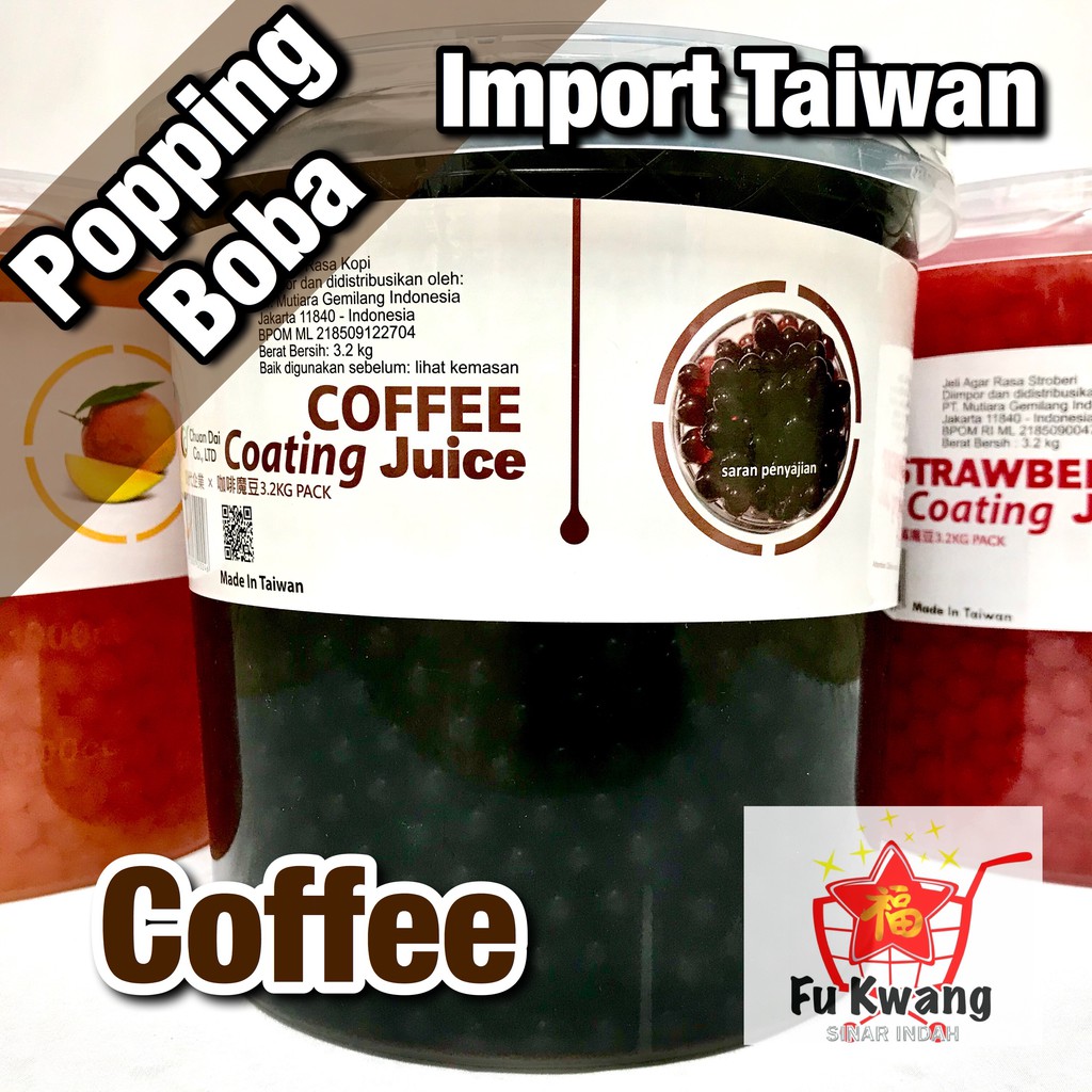 Jual Popping Boba Rasa Coffee Import Taiwan 3,2 kg | Shopee Indonesia