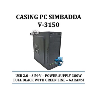Jual CASING SIMBADDA SIM V 3150 + PSU 380w /CASING PC / CASING KOMPUTER | Shopee Indonesia