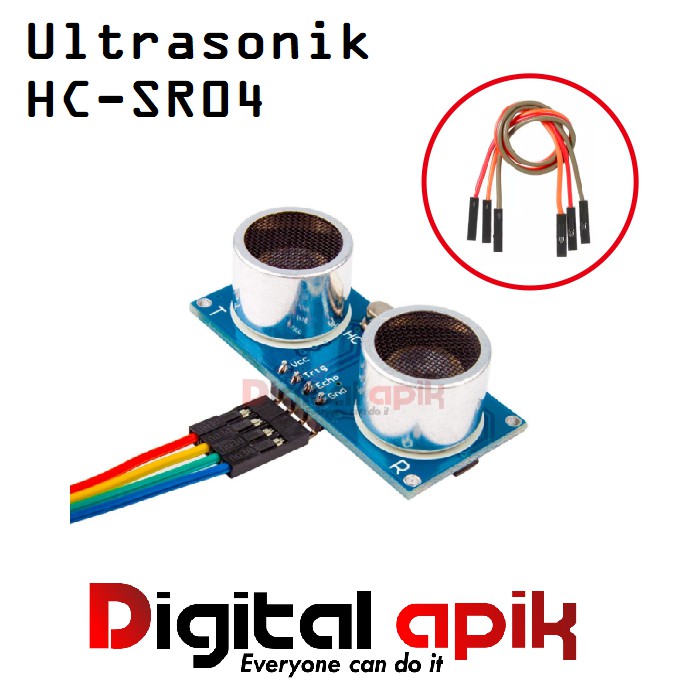 Jual Sensor Ultrasonik HC-SR04 HC SR04 Ultrasonic Jarak HCSR04 + Kabel ...