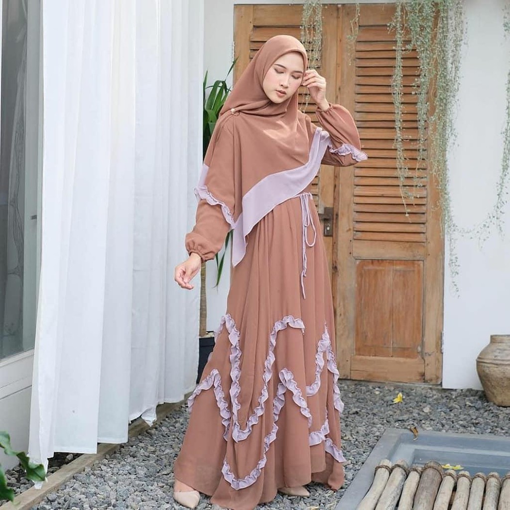 Gamis Kekinian Syaharan Syari Fashion Muslim Gamis Syari | Syari ...