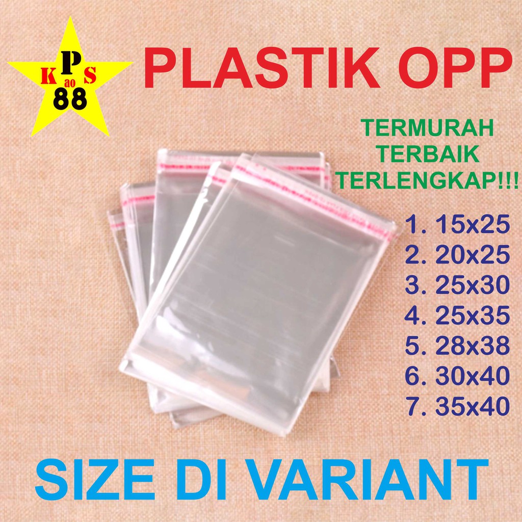 Jual PLASTIK OPP 35X40 - OPP 30x40 - OPP 28X38 - OPP 25X35 - OPP25X30 - PLASTIK BUNGKUS KAIN ...