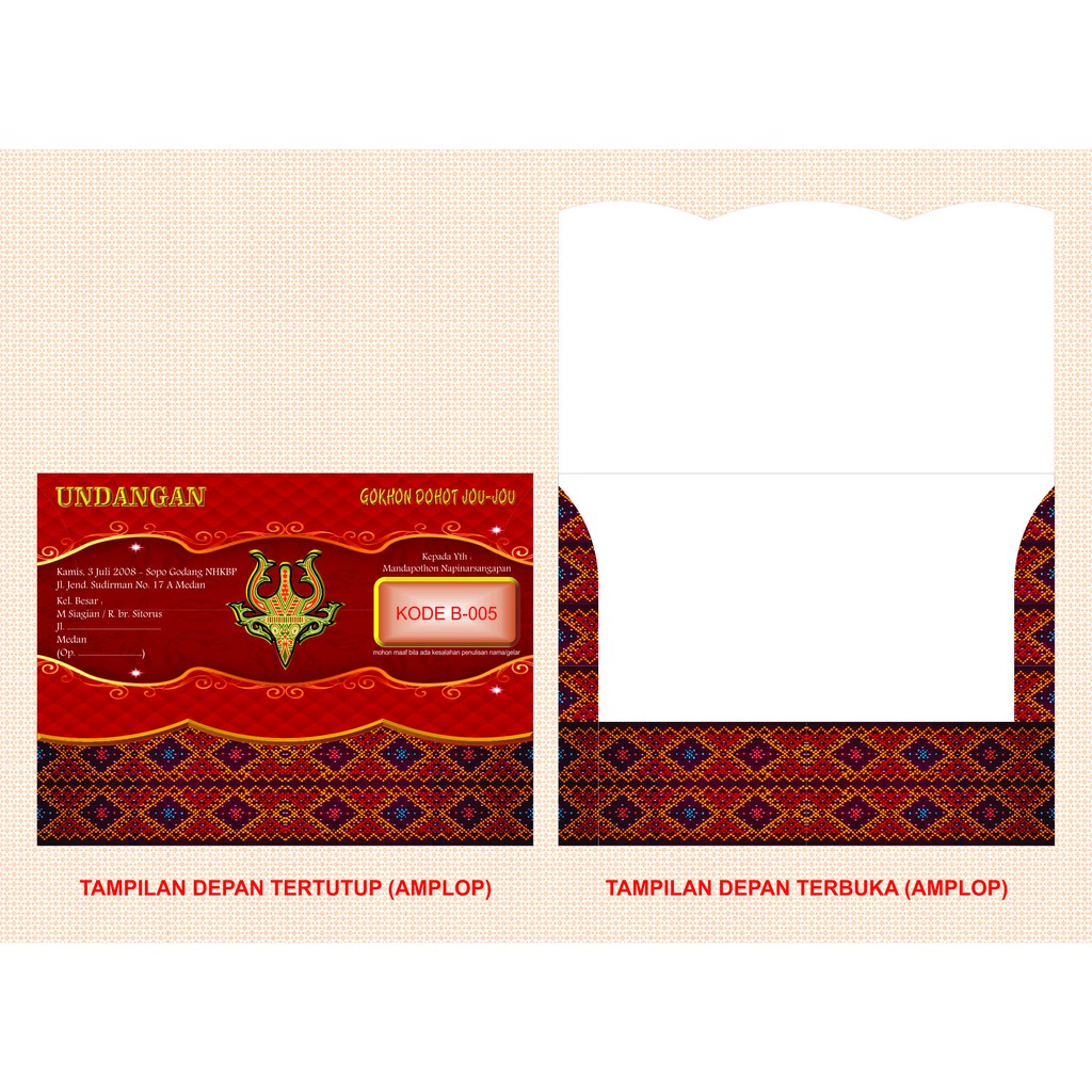Jual undangan pernikahan Batak B-005 - kampung kreasi | Shopee Indonesia