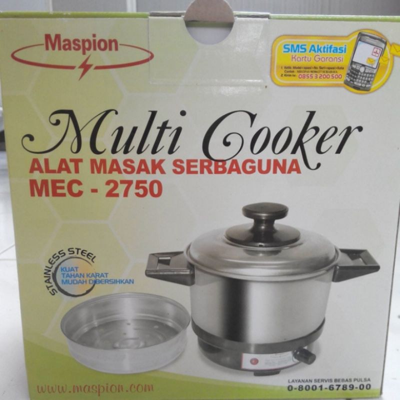 Jual MASPION MEC 2750 MULTI COOKER ALAT MASAK SERBA GUNA KUAT DAN TAHAN ...
