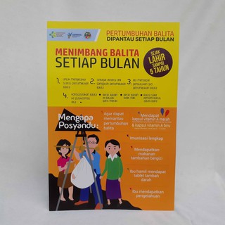 Jual Poster 12 Indikator Keluarga Sehat - Menimbang Balita di Posyandu ...