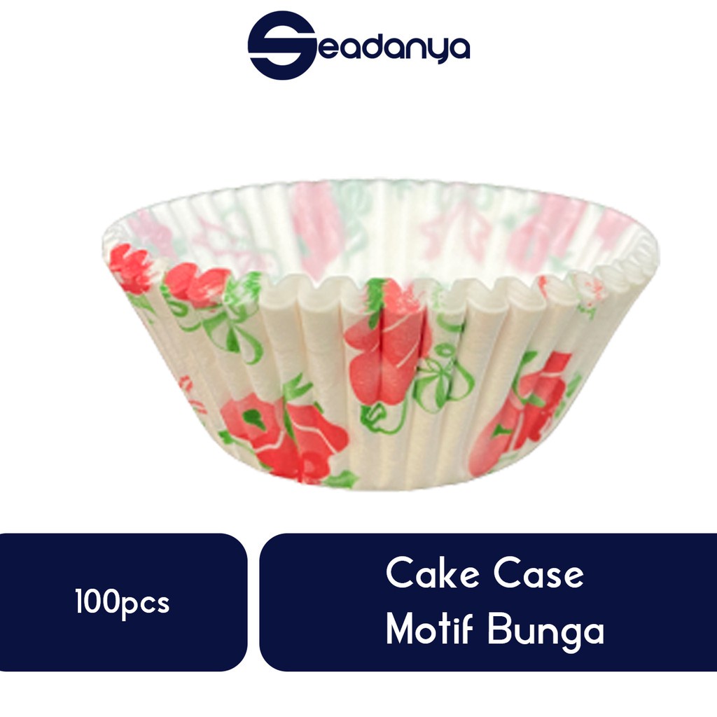 Jual Cake Cases Motif Bunga 9,5 100pcs -Cup Cake Bolu/Roti Kukus/Kue ...