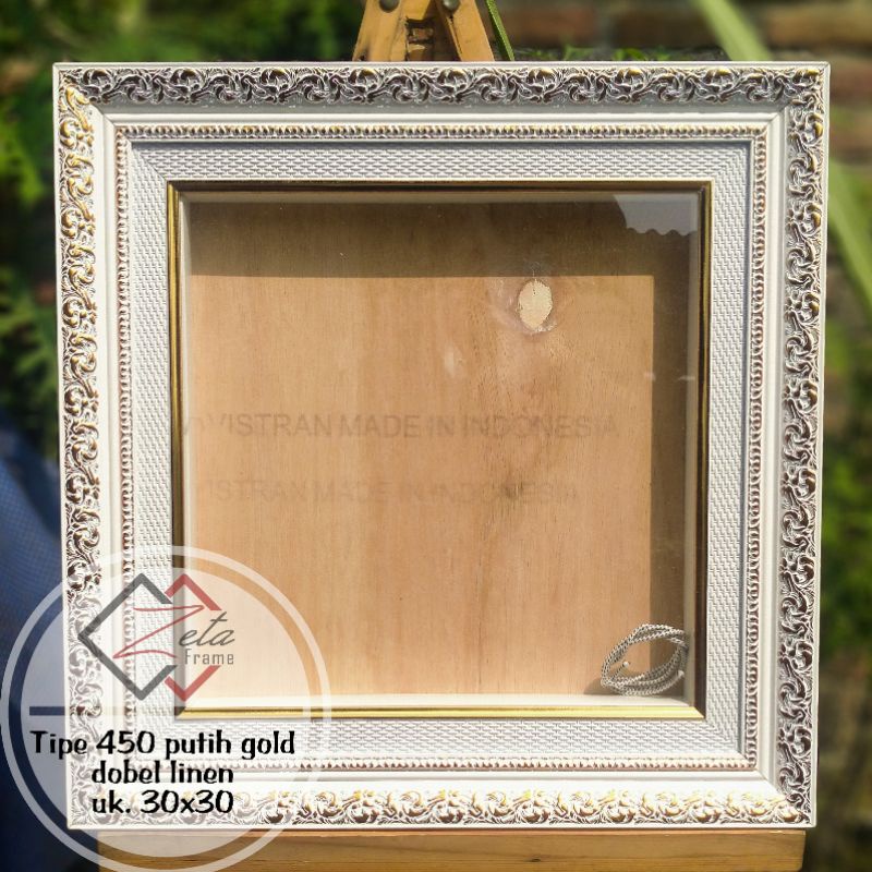 Jual Tipe 450 putih gold dobel linen - Pigura mahar ukir putih gold ...