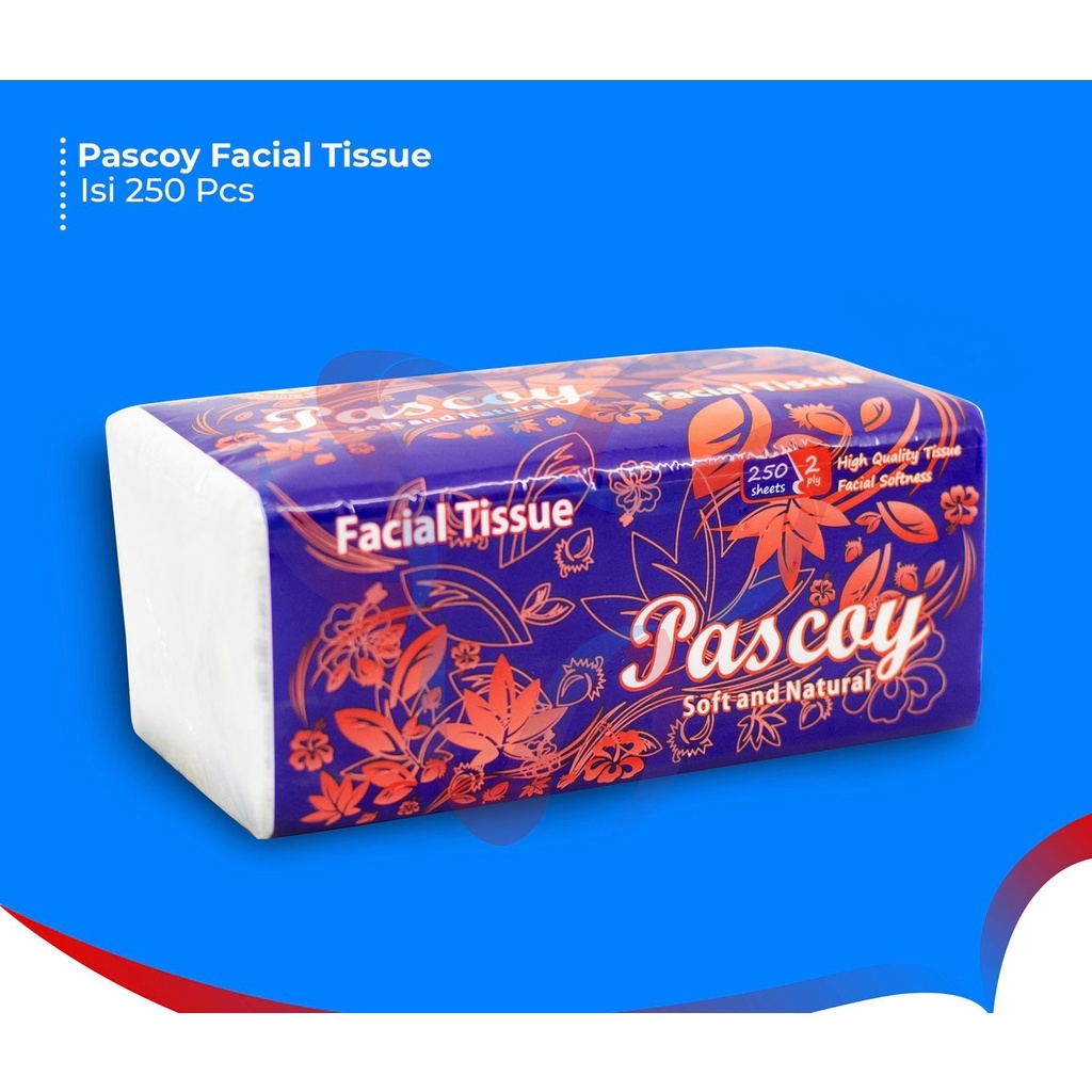 Jual FACIAL TISSUE / TISU WAJAH PASCOY 250 SHEETS / TISSUE PASCOY ...