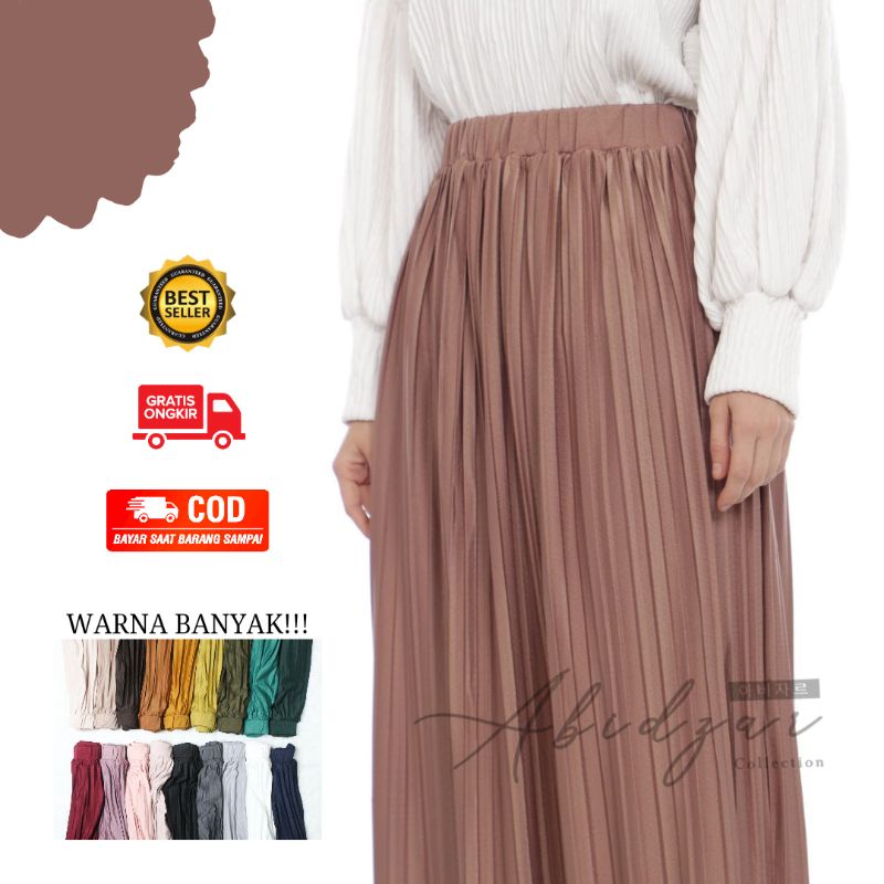Jual Rok plisket lurus | Skirt premium| Rok premium Muat hinggan BB 75 kg | Shopee Indonesia