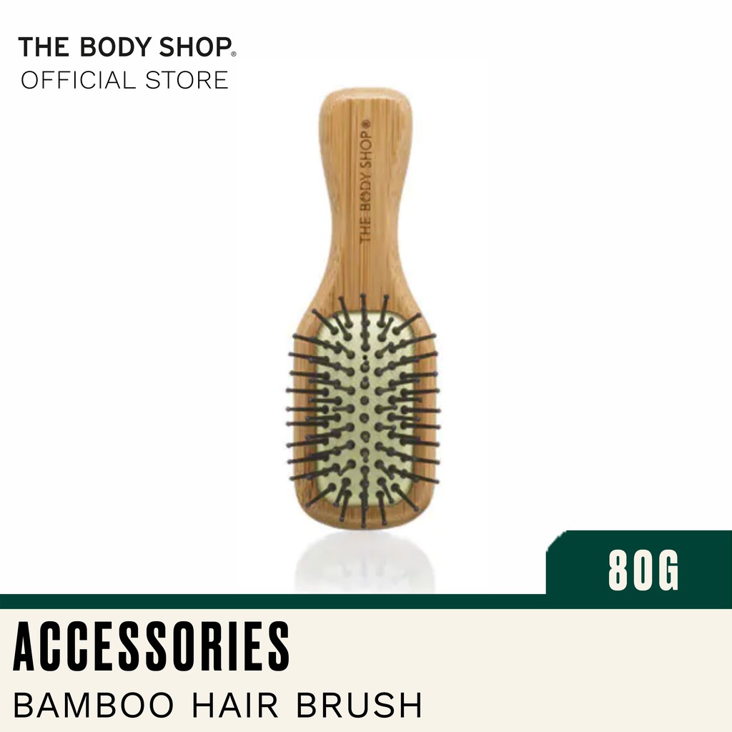 The Body Shop Mini Bamboo Hairbrush | Shopee Indonesia