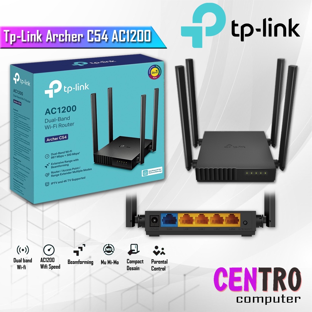 Jual Tp-Link Archer C54 AC1200 Dual-Band Wi-Fi Router - TpLink Archer ...