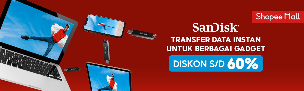 Sandisk: Transfer Data Instan Diskon S/D 60% | 3-31 Jan