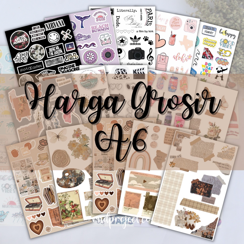 Jual Sticker Aesthetic Tumblr Custom Paket Jualan Mini Stiker Aesthetic ...