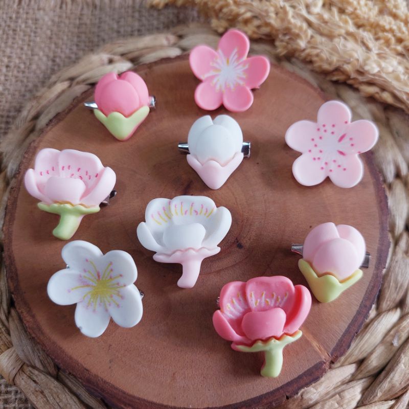 Jual 12pcs bros pin clay bunga korea free box 4 pcs | Shopee Indonesia