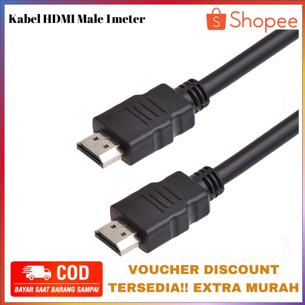 Jual Kabel HDMI 1M Standar / HDMI 1Meter | Shopee Indonesia