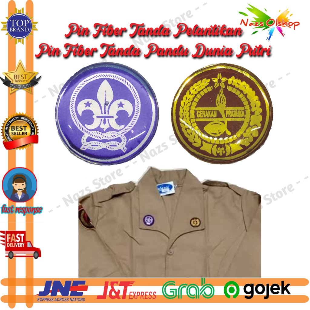 Jual Pin Fiber Tanda Pelantikan Tanda Pandu Dunia WOSM Putri Praktis ...